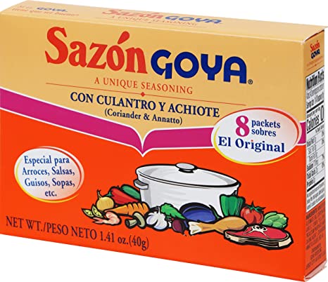 Sazón “Goya” Con Culantro y Achiote (8 Packets) 40 gs - Vida Market Toronto